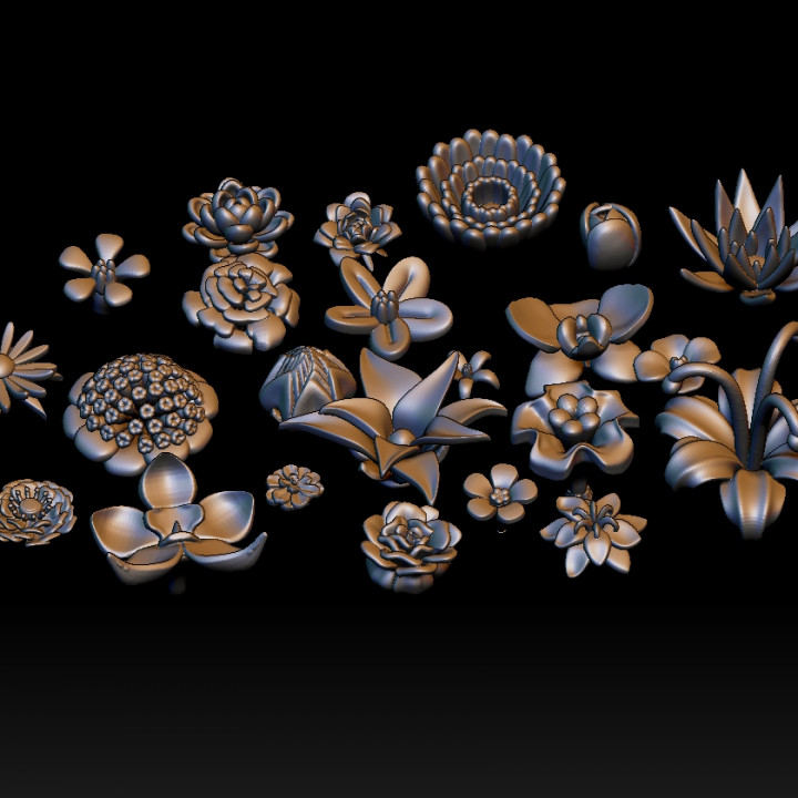 3D Printable flowers by Dmitry Tishchenkov