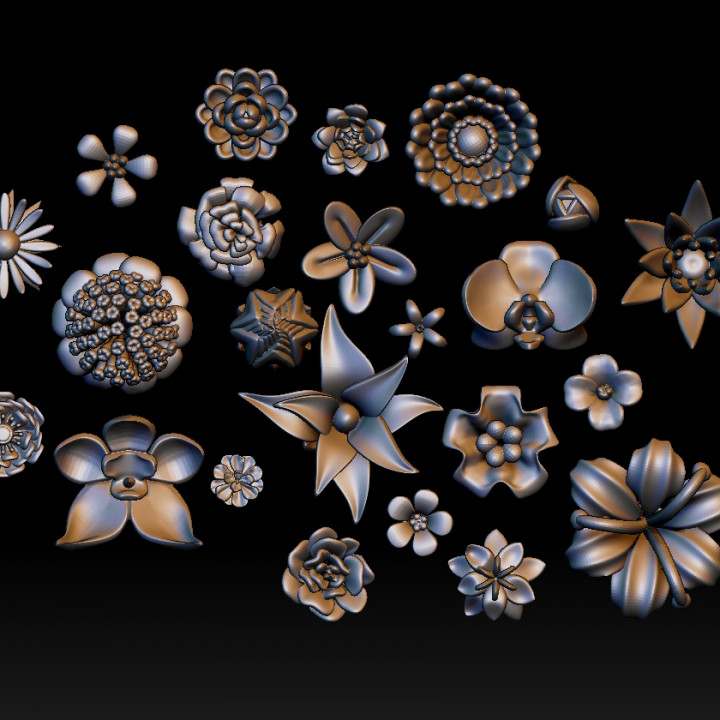 3D Printable flowers by Dmitry Tishchenkov