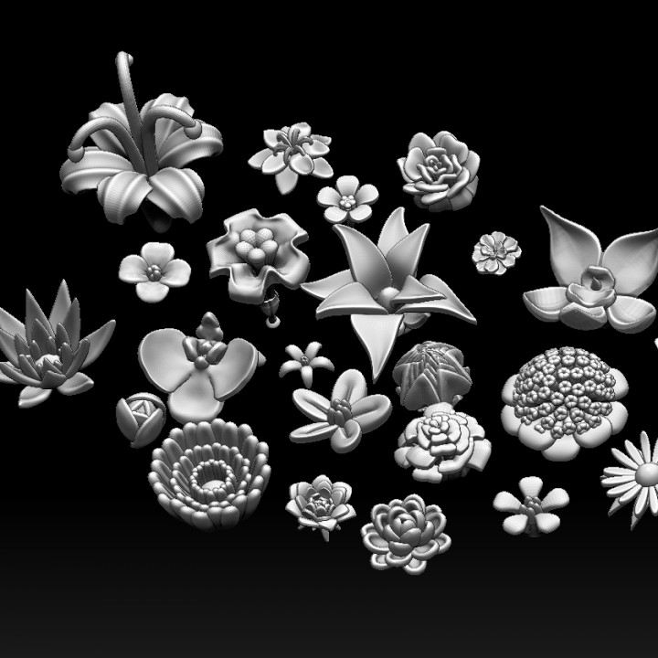 3D Printable flowers by Dmitry Tishchenkov