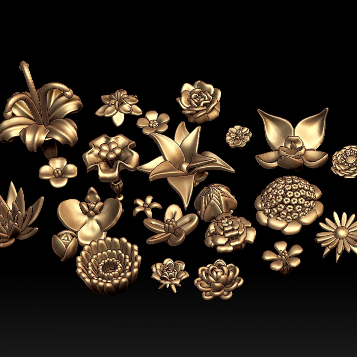 3D Printable flowers by Dmitry Tishchenkov