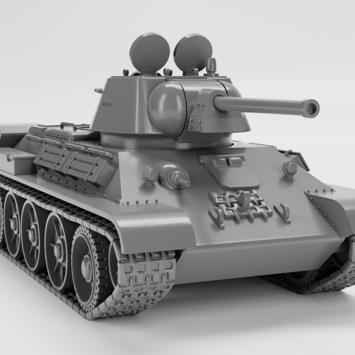 3D Printable T-34/76 Tank (model 1942) (USSR, WW2) by Wargame3d