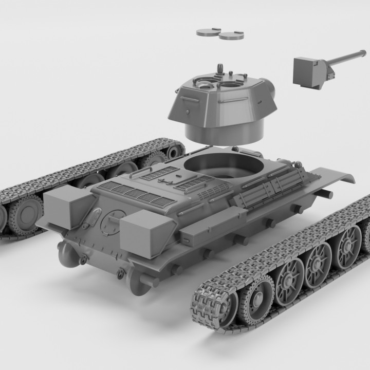 3D Printable T-34/76 Tank (model 1942) (USSR, WW2) by Wargame3d