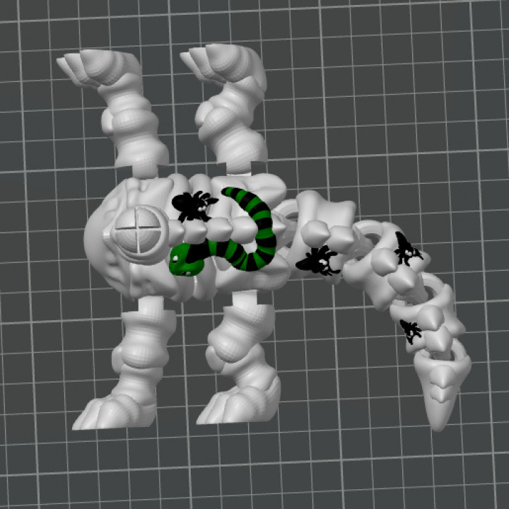 3D Printable Standing Bone Dragon Baby by The Dragon's Den