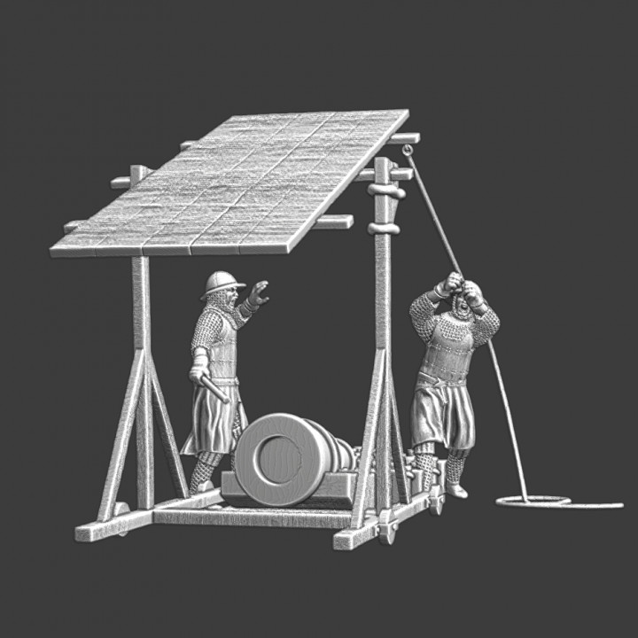 3D Printable Medieval Bombard diorama with bombard and cover by ...