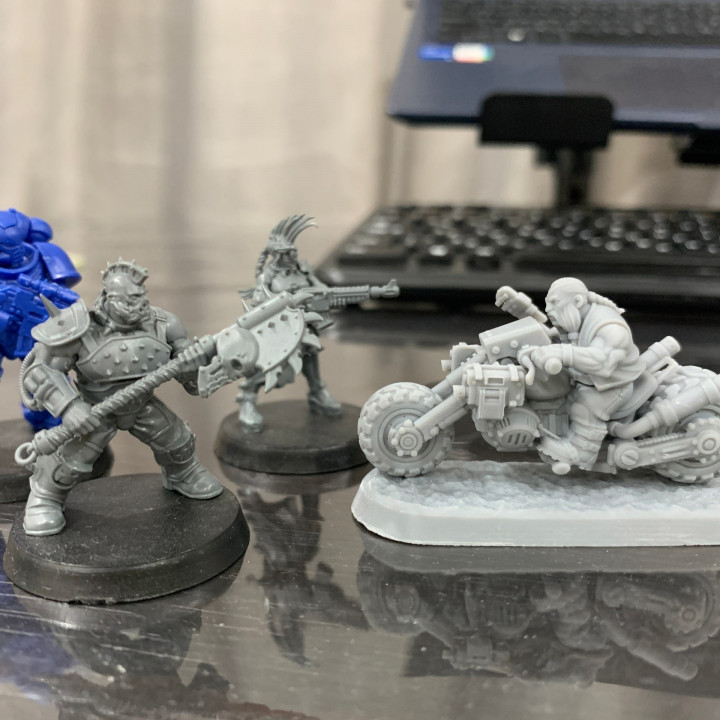 3D Printable Space Dwarf Biker #5 by Hardcore Miniatures