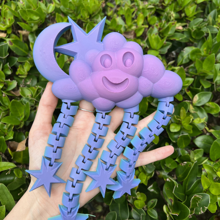3D Printable Articulated Sleepy Cloud by Biskuits