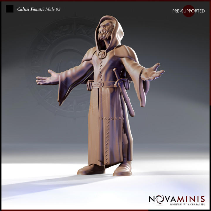 3D Printable Cultist Fanatic Male 02 by NOVAMINIS