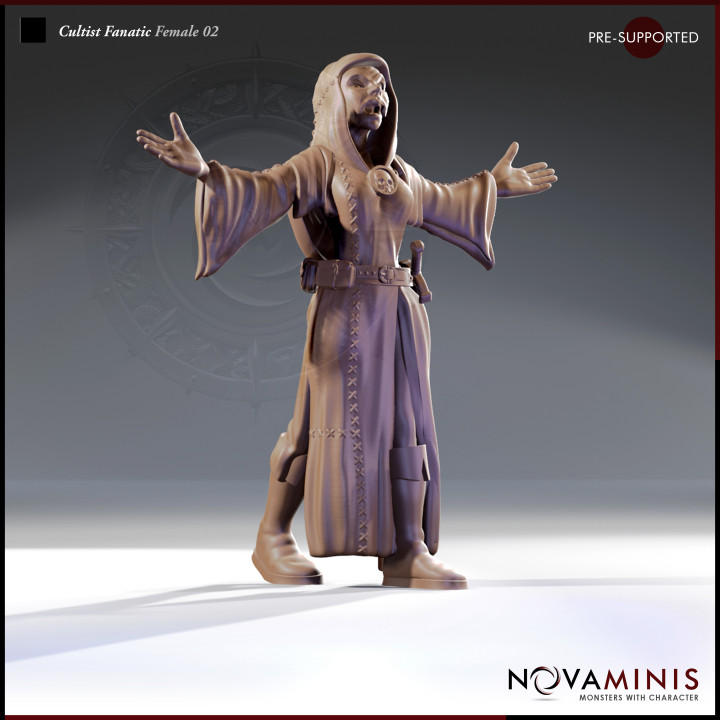 3D Printable Cultist Fanatic Female 02 by NOVAMINIS
