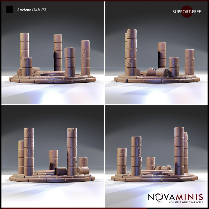 3D Printable Ancient Dais 02 by NOVAMINIS