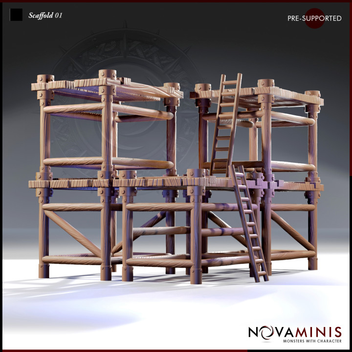 3D Printable Scaffold 01 [Modular] by NovaMinis
