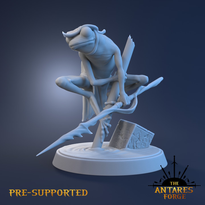 3D Printable Frog Warrior by The Antares Forge