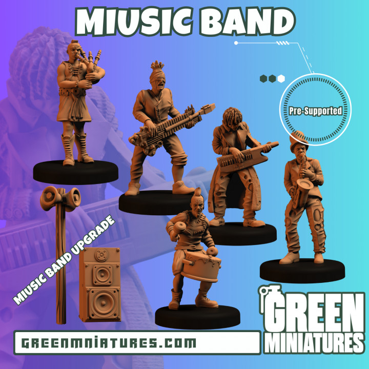 3D Printable Miusic Band by Greenminiatures