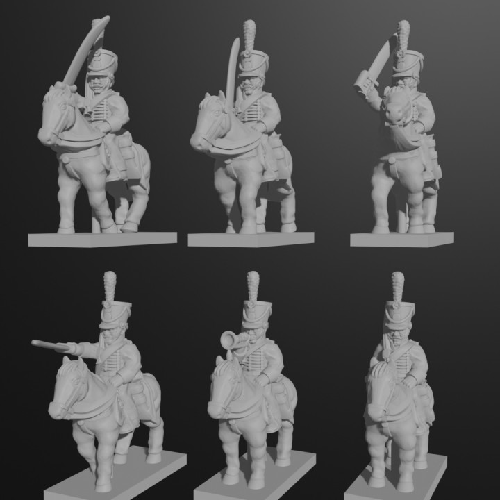 3D Printable 6-15mm Dutch Light Dragoons 1815 NAP-NE-4 by Turner Miniatures