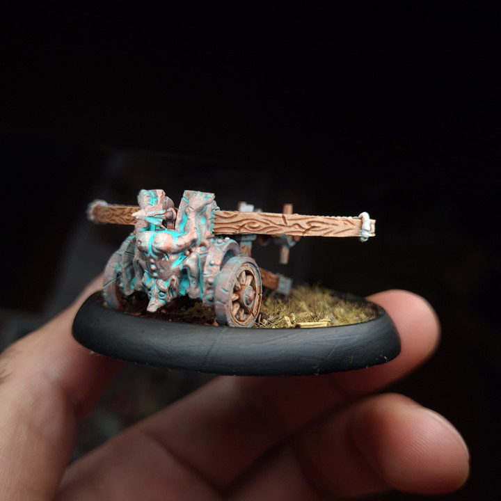 3D Printable Mythic Goblin Bolt Thrower Kit by Warp Miniatures