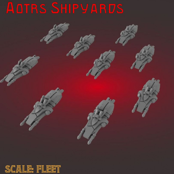 3D Printable SSA101 HAM-117 Class Scarab Attack Cutter by Aotrs Shipyards