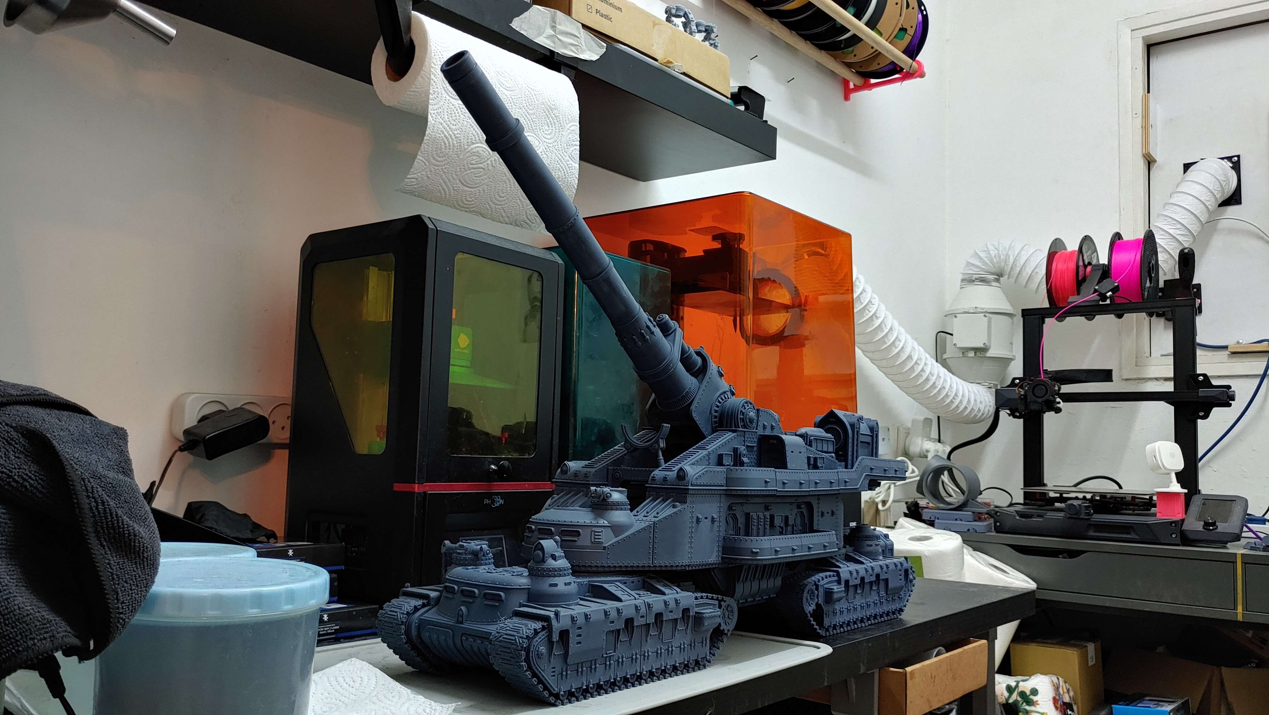 3D Printable Gnom Medium Artillery Carriage by Nate Feyma