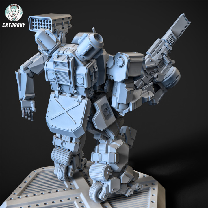 3D Printable Overweight Gear Hunter 75mm Plus Pilot by Extra Guy