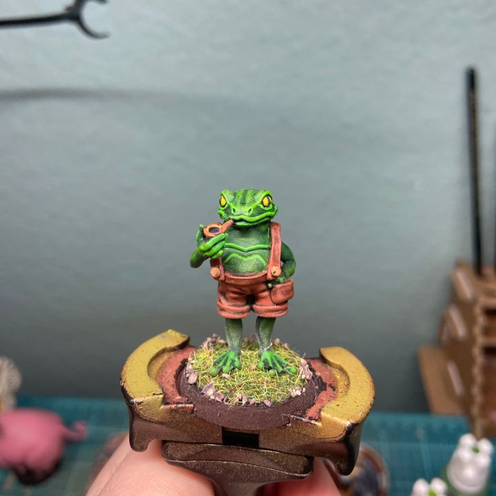 3D Print of Fey Wild Encounters - Trollrock, Frog Gentleman and Running ...