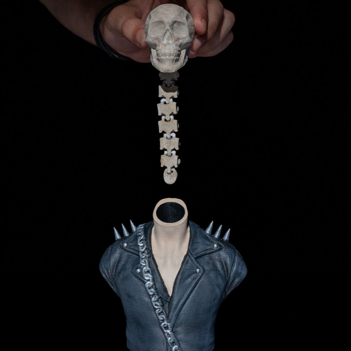 3D Printable Minor Injury Skeleton Bust by Stlflix