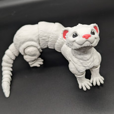 3D Printable Ferret, Articulated fidget, Print-In-Place Body, Snap-Fit ...