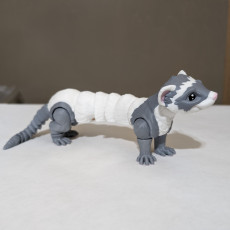 3D Printable Ferret, Articulated fidget, Print-In-Place Body, Snap-Fit ...