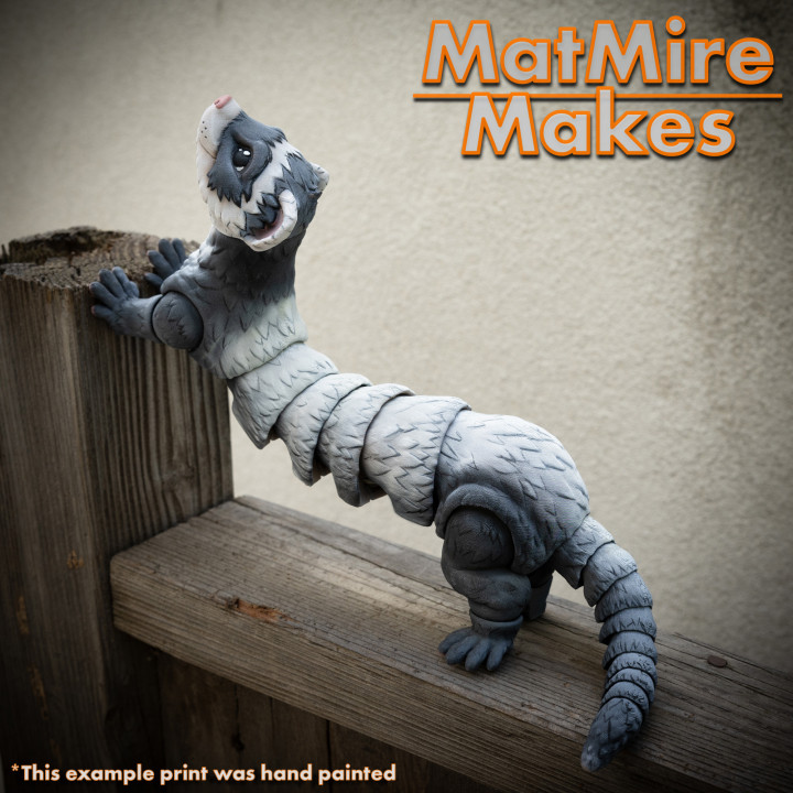 3D Printable Ferret, Articulated fidget, Print-In-Place Body, Snap-Fit ...