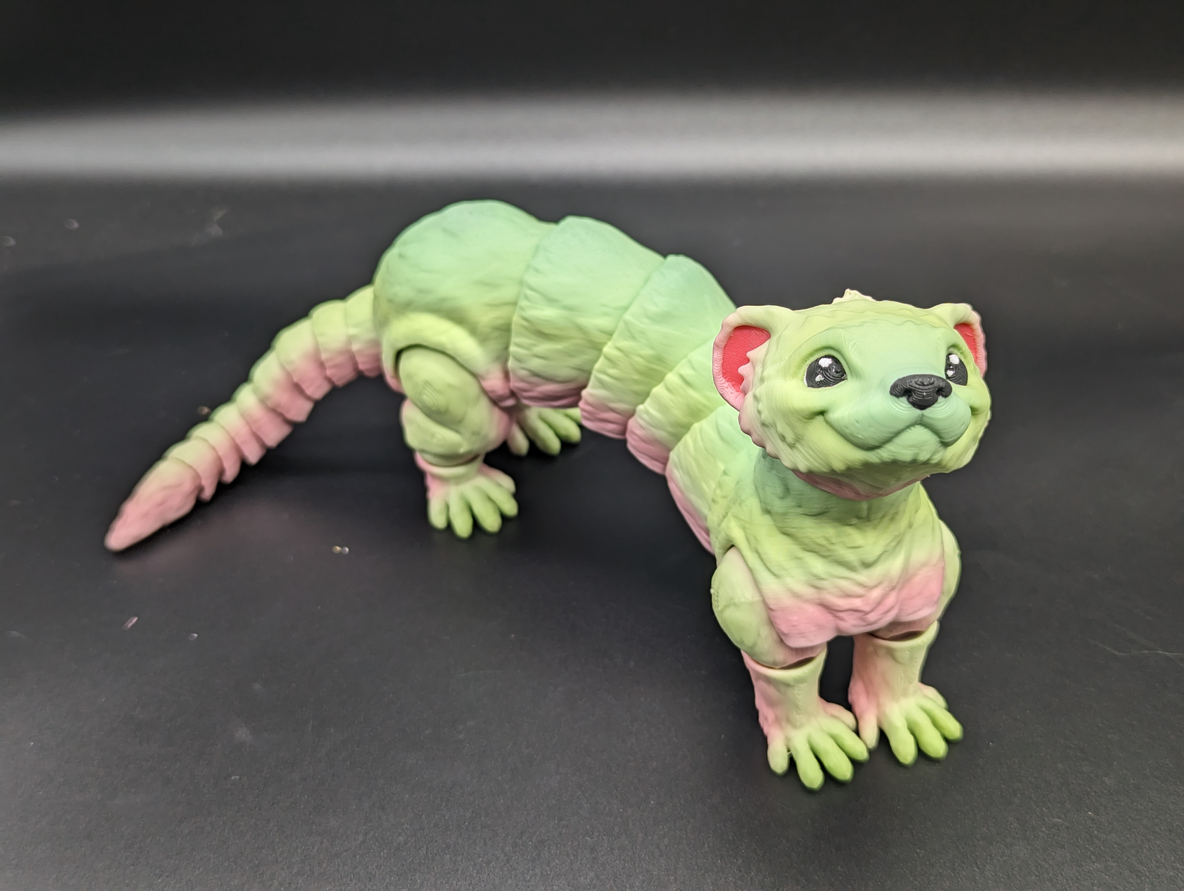 3D Printable Ferret, Articulated fidget, Print-In-Place Body, Snap-Fit ...