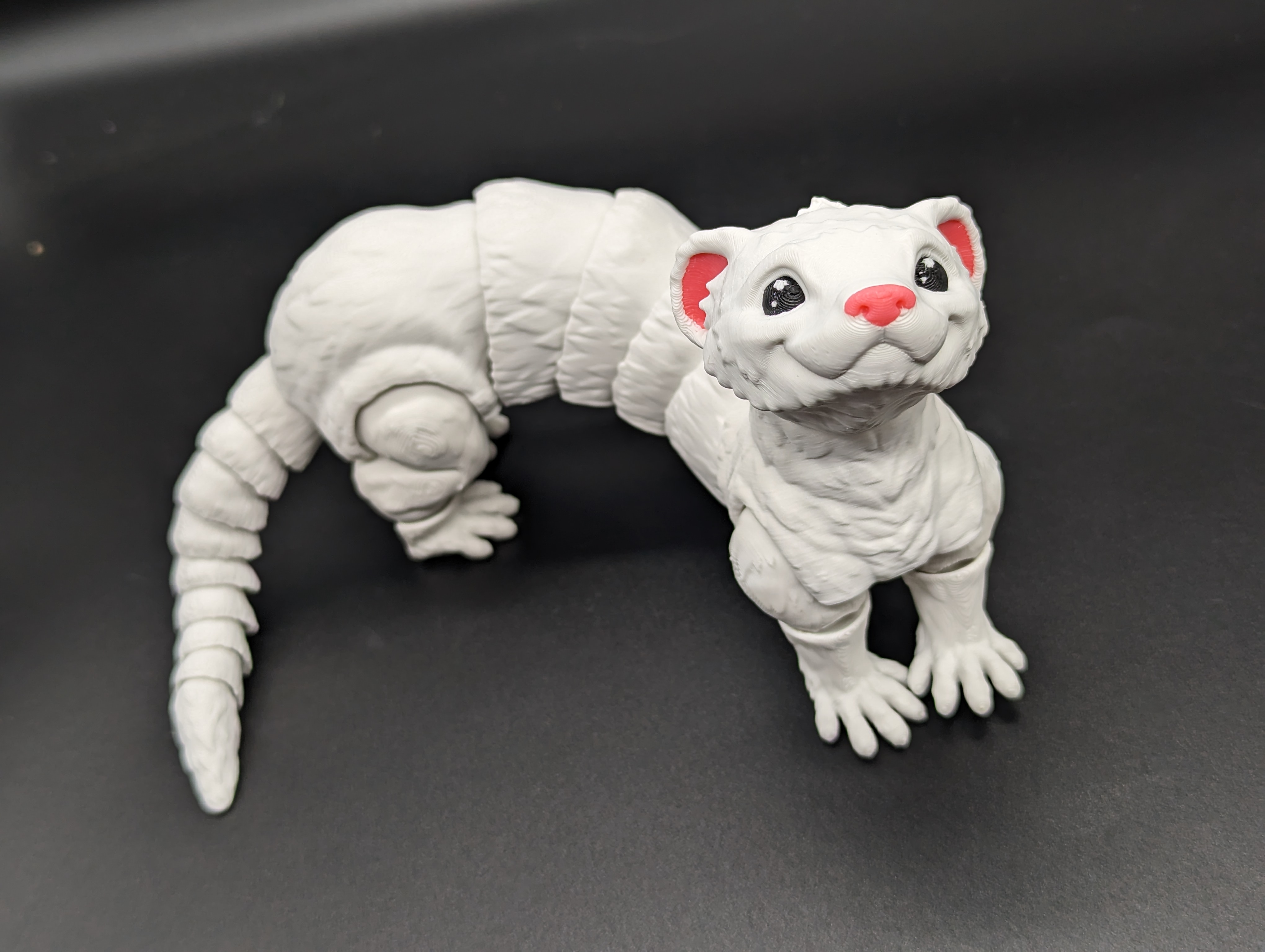 3D Printable Ferret, Articulated fidget, Print-In-Place Body, Snap-Fit ...