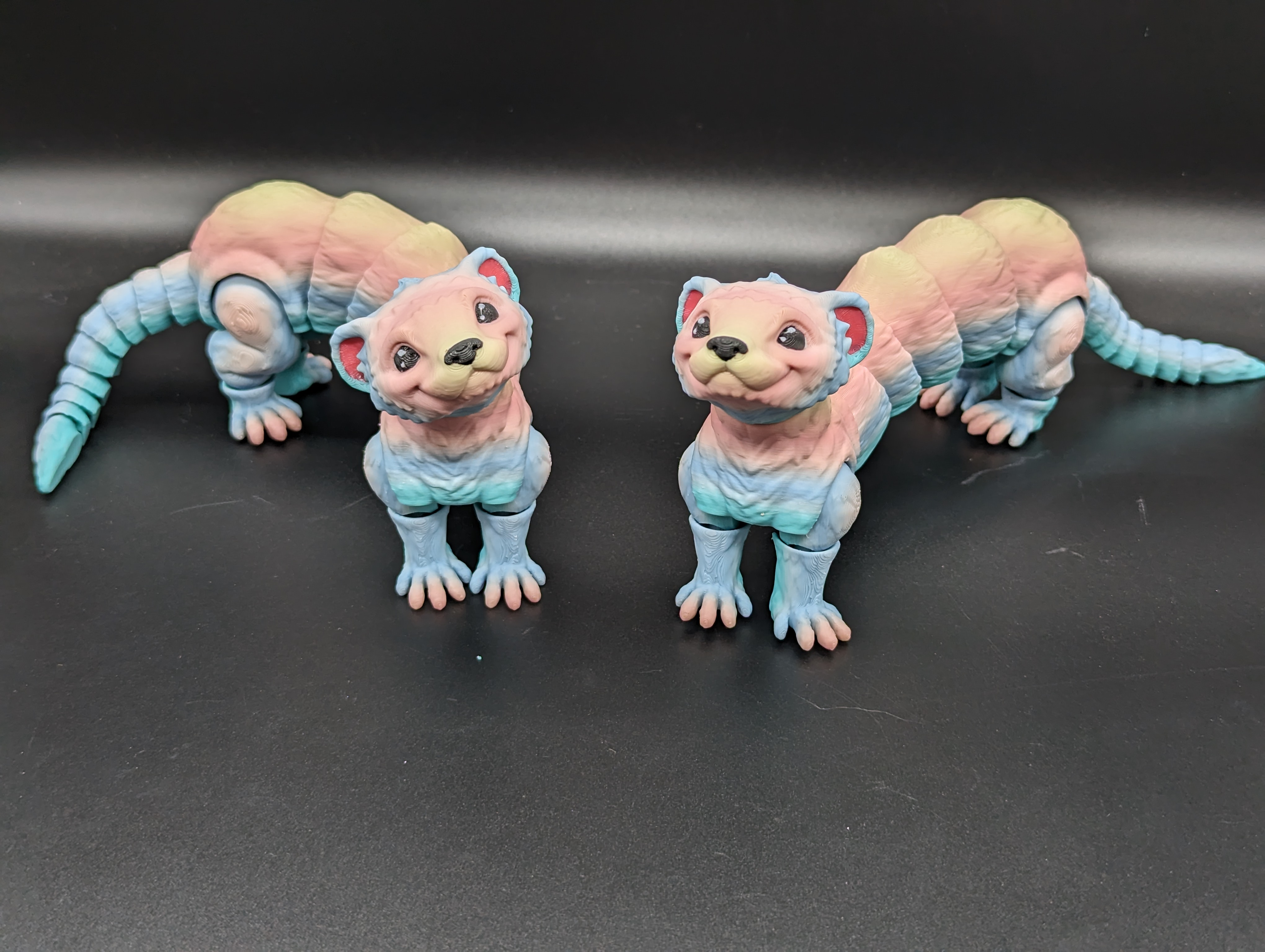 3D Printable Ferret, Articulated fidget, Print-In-Place Body, Snap-Fit ...
