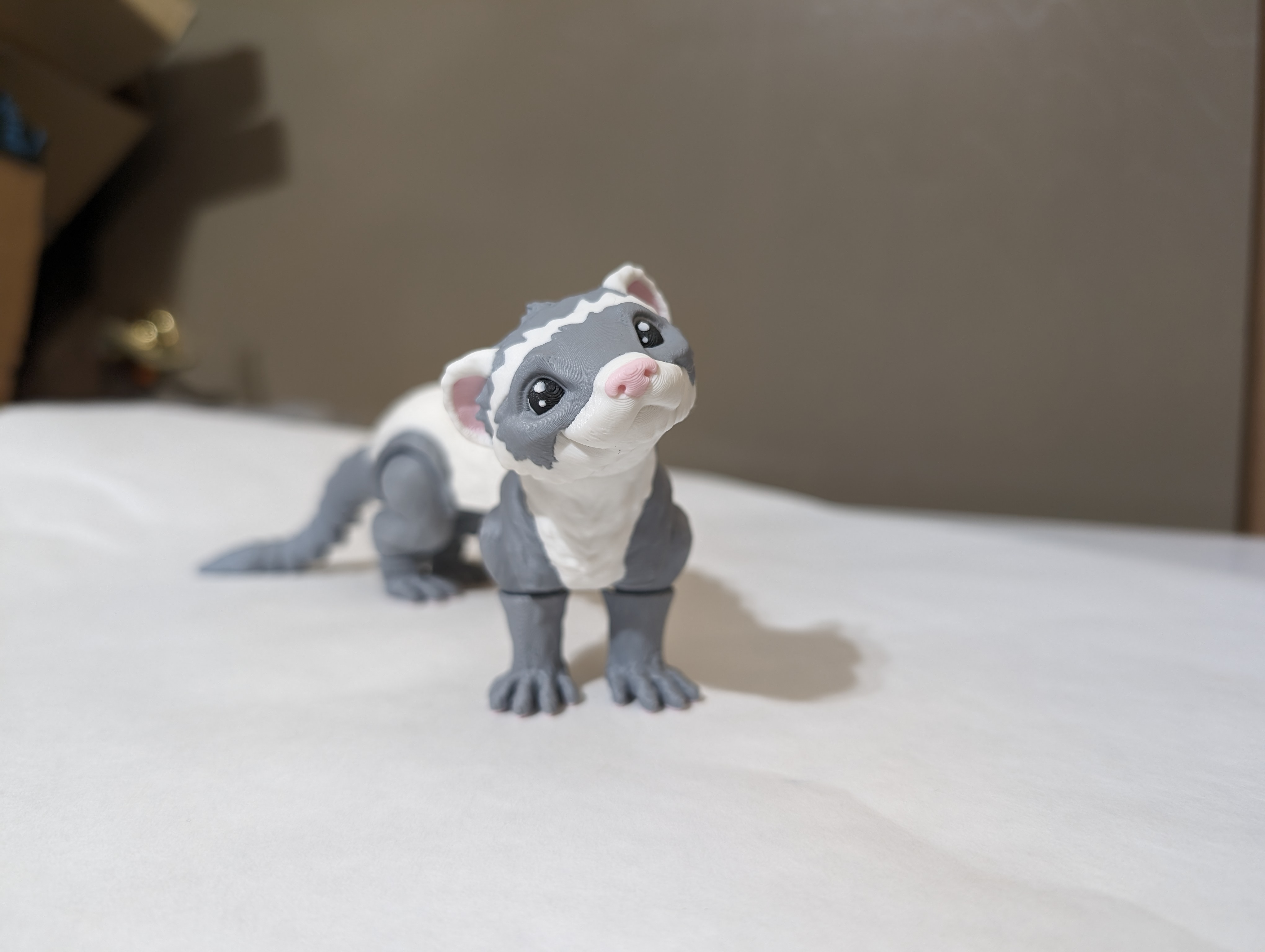 3D Printable Ferret, Articulated fidget, Print-In-Place Body, Snap-Fit ...