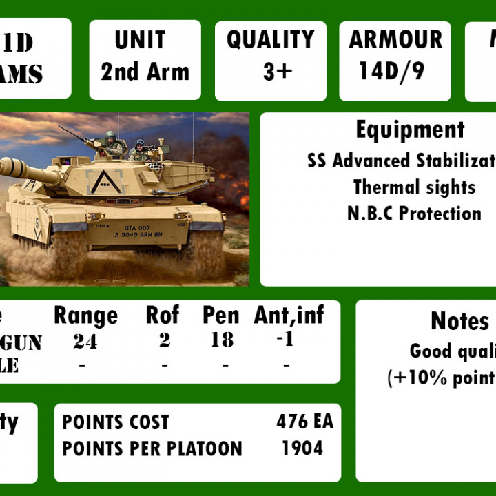 3D Printable 6mm M1A1 ABRAMS by Carl Woodhall