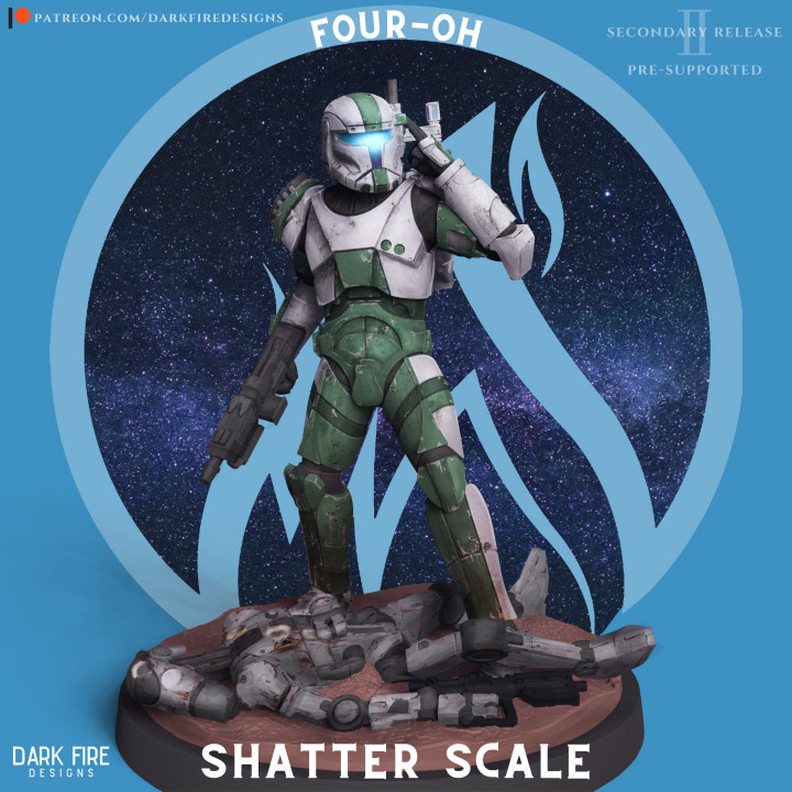 3D Printable Commando Four-Oh - Shatter Scale by Dark Fire Designs