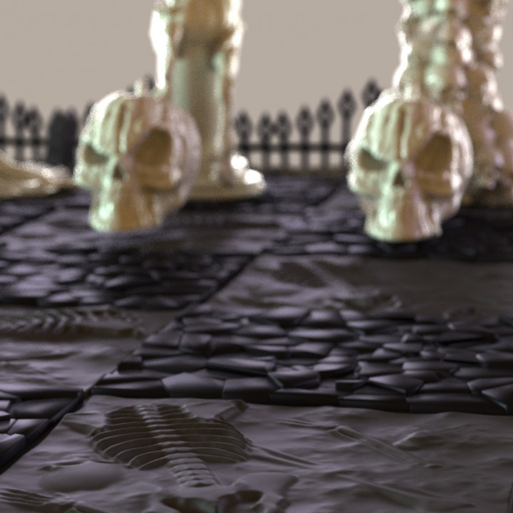 3D Printable Halloween Chess board by HarsBeeldt