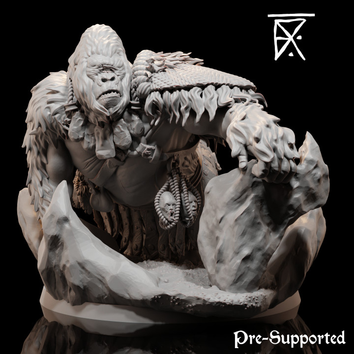 3D Printable The Cyclops Gorilla - FREE MODEL by FX Miniatures