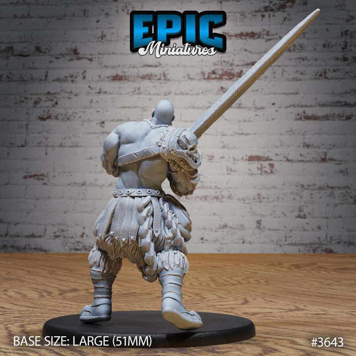 3D Printable Half-Giant Barbarian Sword & Axe Team / Arctic Warrior ...