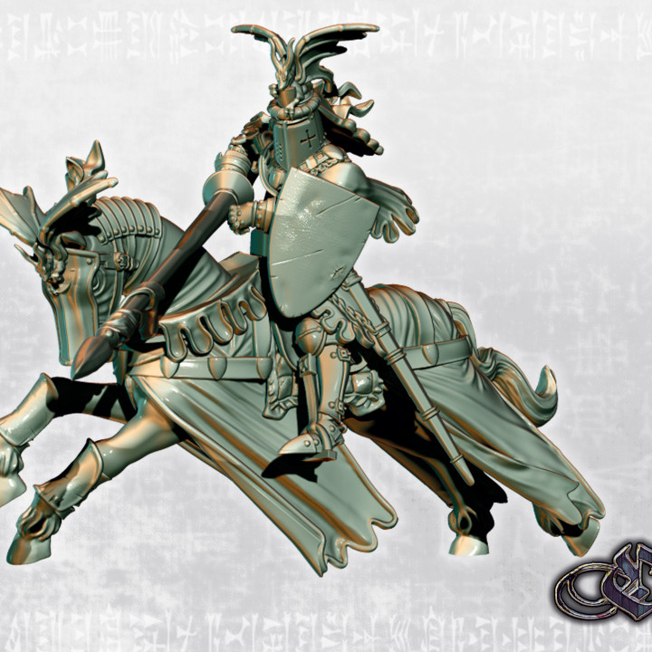 3D Printable "Dragon Knight on horse" - October Release by Ezipion ...