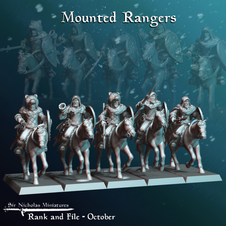 3D Printable Mounted Rangers by Sir Nicholas Miniatures