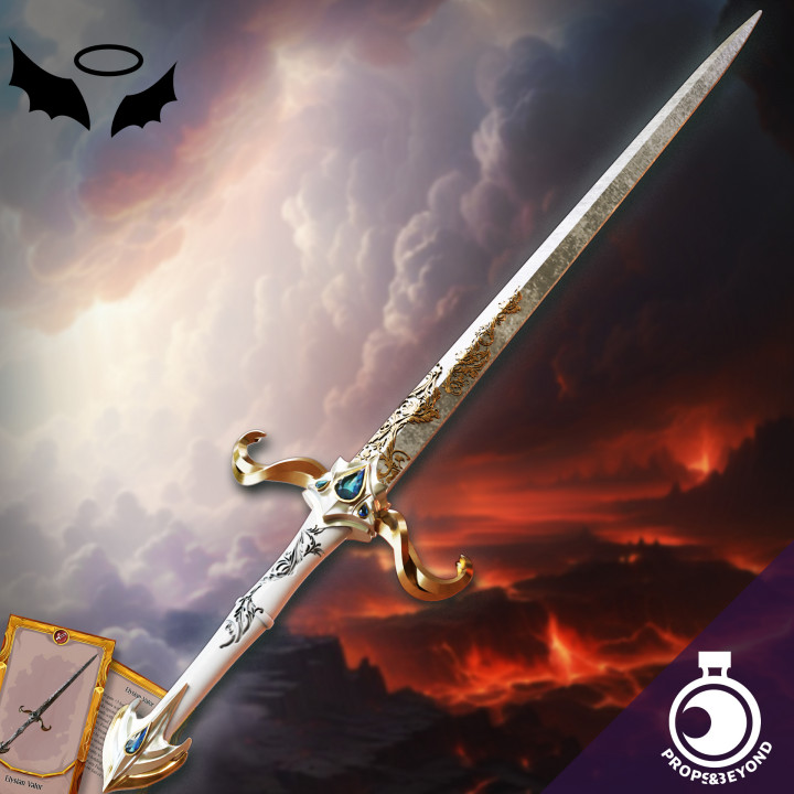3D Printable Angelic Sword by Props&Beyond