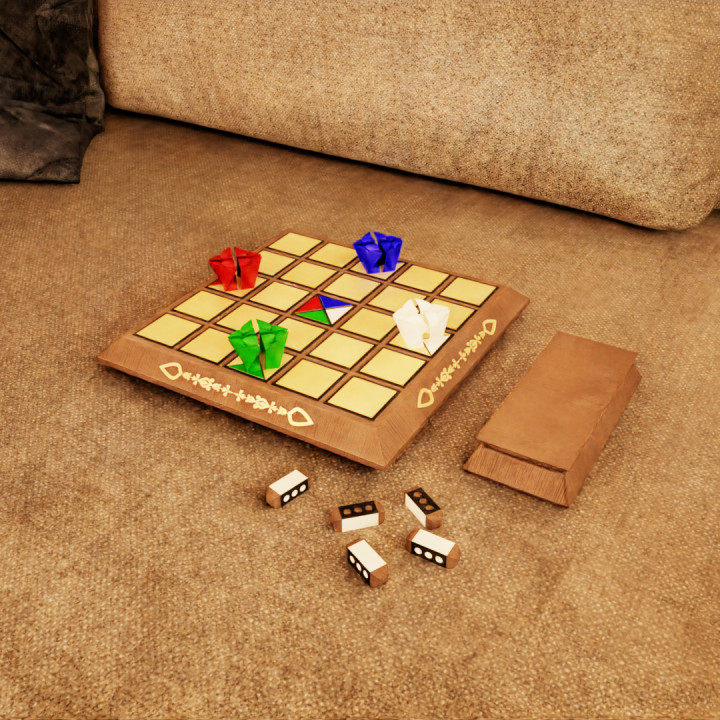 3D Printable Thaayam - Board Game by Lazy Bear