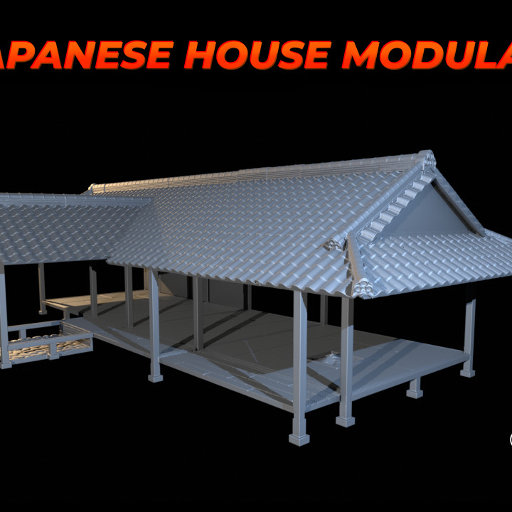 3D Printable Japanese House Modular by MNP Sculpt