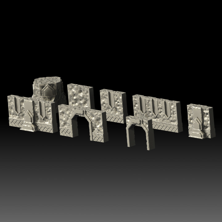 3D Printable Dwarves Dungeon set - modular tiles by Korhyl Miniatures