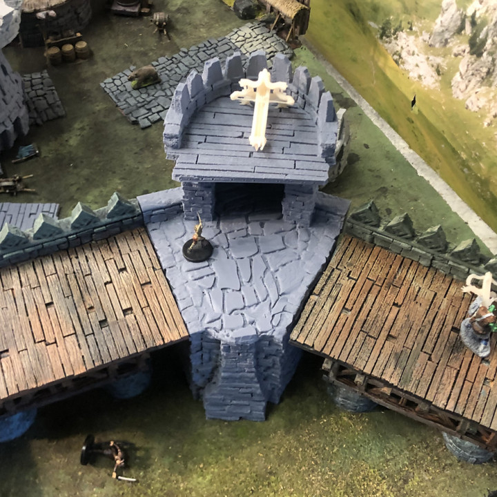 3D Printable ARX RENOVATUR Expansion: Citadel Wall 45 Degree Turn by ...