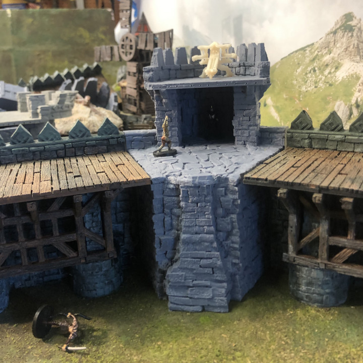 3D Printable ARX RENOVATUR Expansion: Citadel Wall 45 Degree Turn by ...