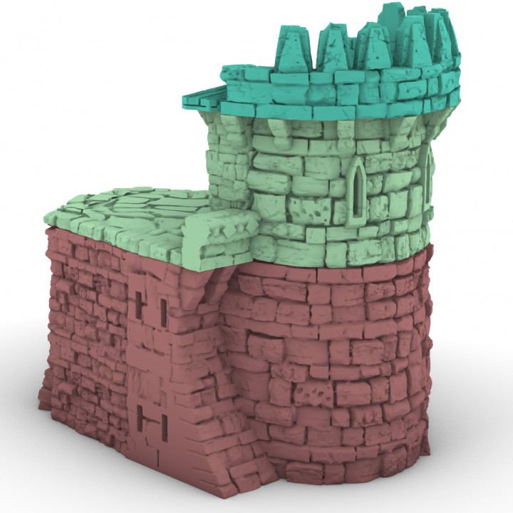 3D Printable ARX RENOVATUR Expansion: Citadel Wall 45 Degree Turn by ...