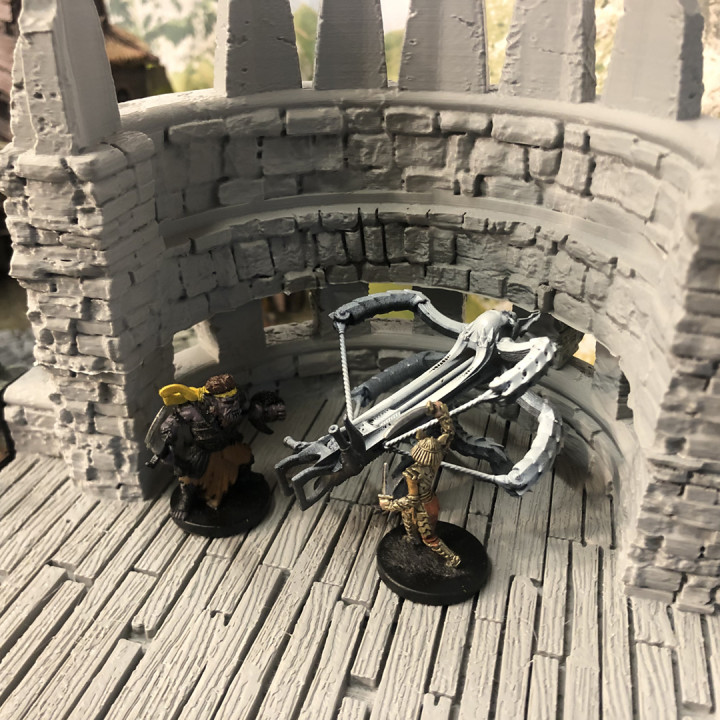 3D Printable ARX RENOVATUR Expansion: Citadel Wall Straight Half Tower ...