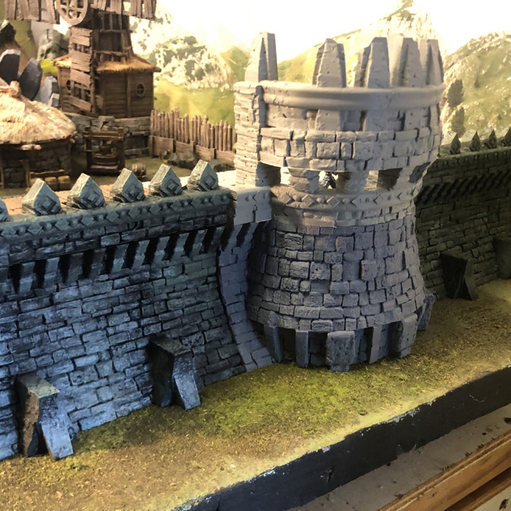 3D Printable ARX RENOVATUR Expansion: Citadel Wall Straight Half Tower ...