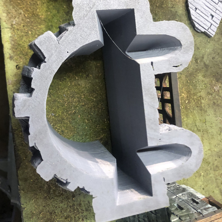 3D Printable ARX RENOVATUR Expansion: Citadel Wall Straight Half Tower ...