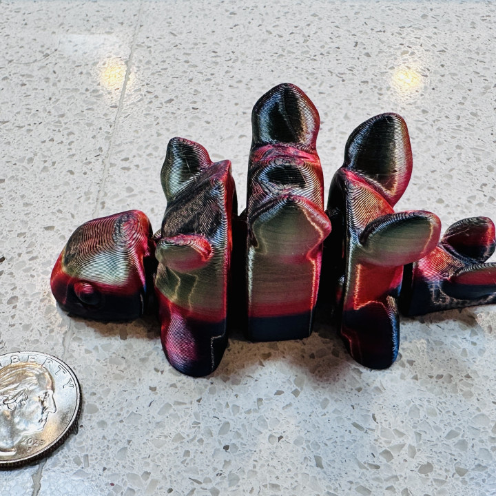 3D Print of M3D - Flexi Baby Stegosaurus and Triceratops by andrewwillard