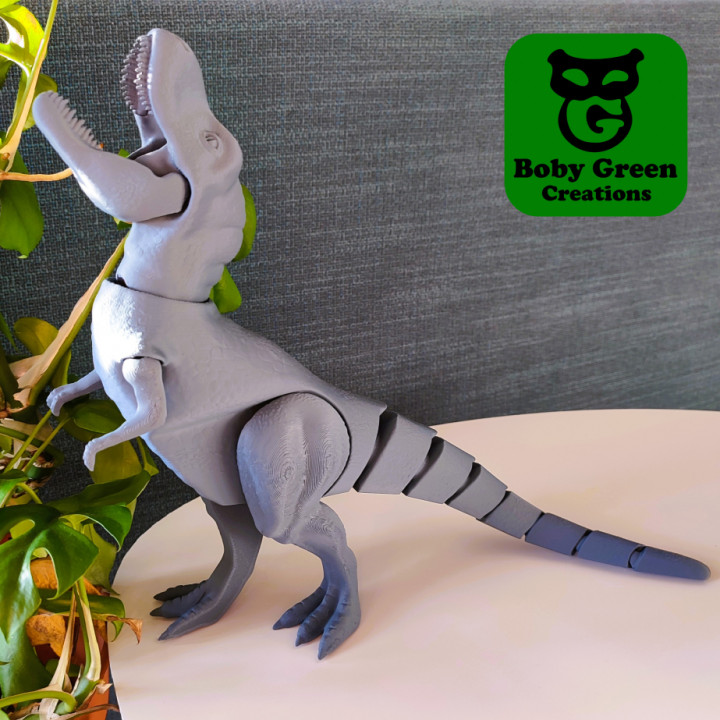 3D Printable T-Rex Flexi by Boby Green Creations