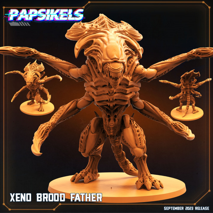 3D Printable XENO BROOD FATHER by PAPSIKELS MINIATURES